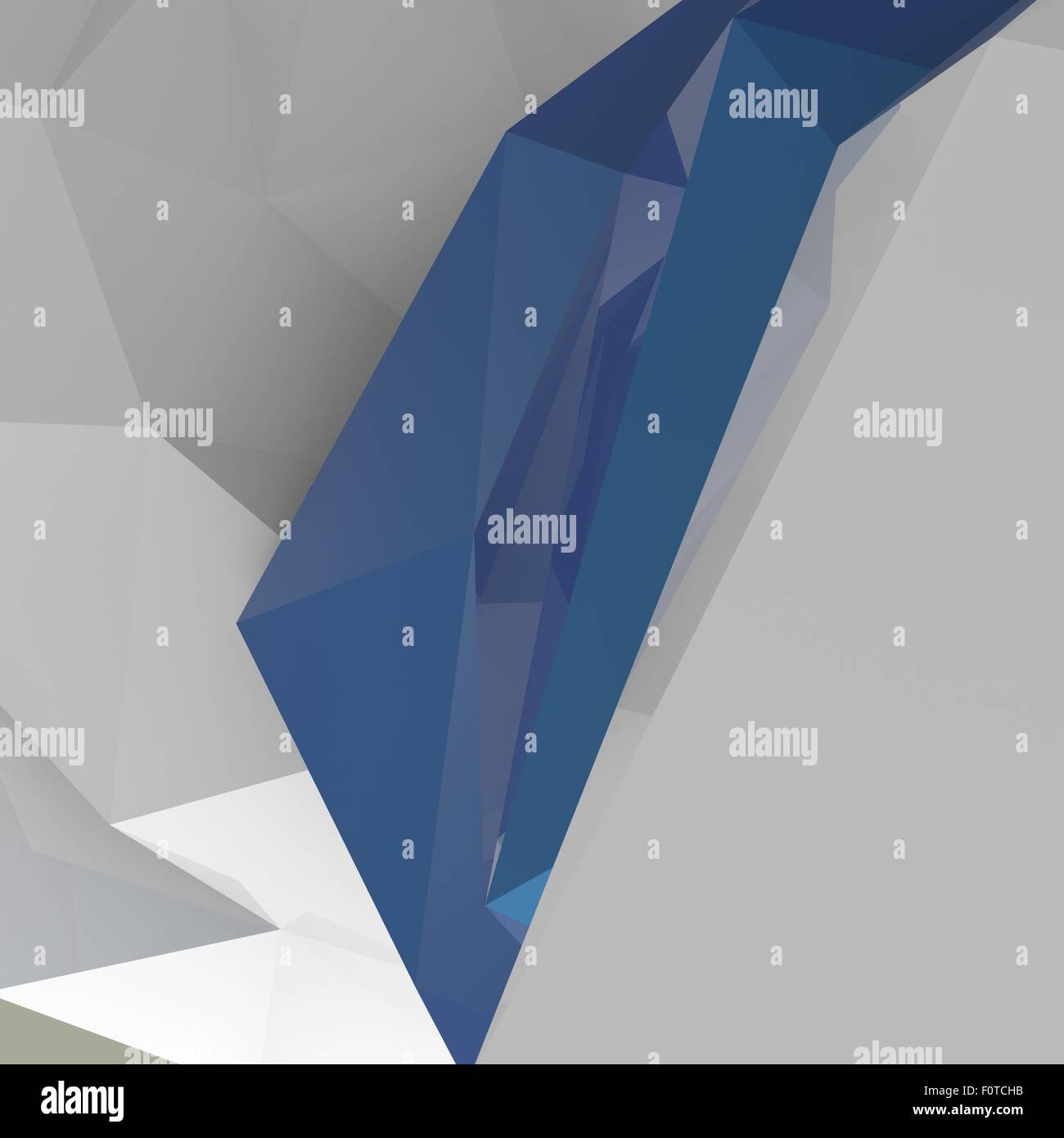 Empty low polygon laminate shelf on laminate table and geometric ...