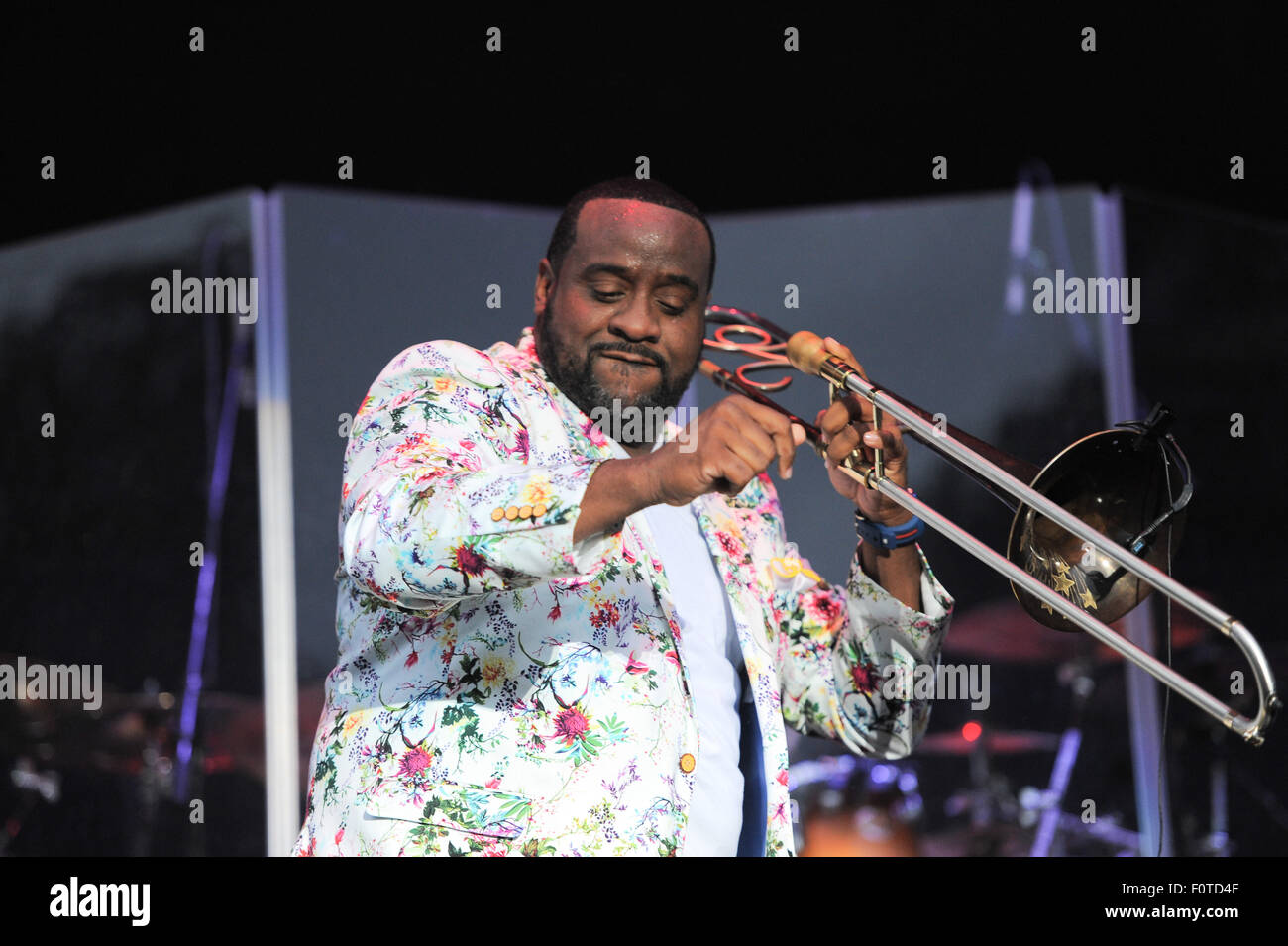 Philadelphia, Pennsylvania, USA. 21st Aug, 2015. Jazz trombonist, JEFF ...