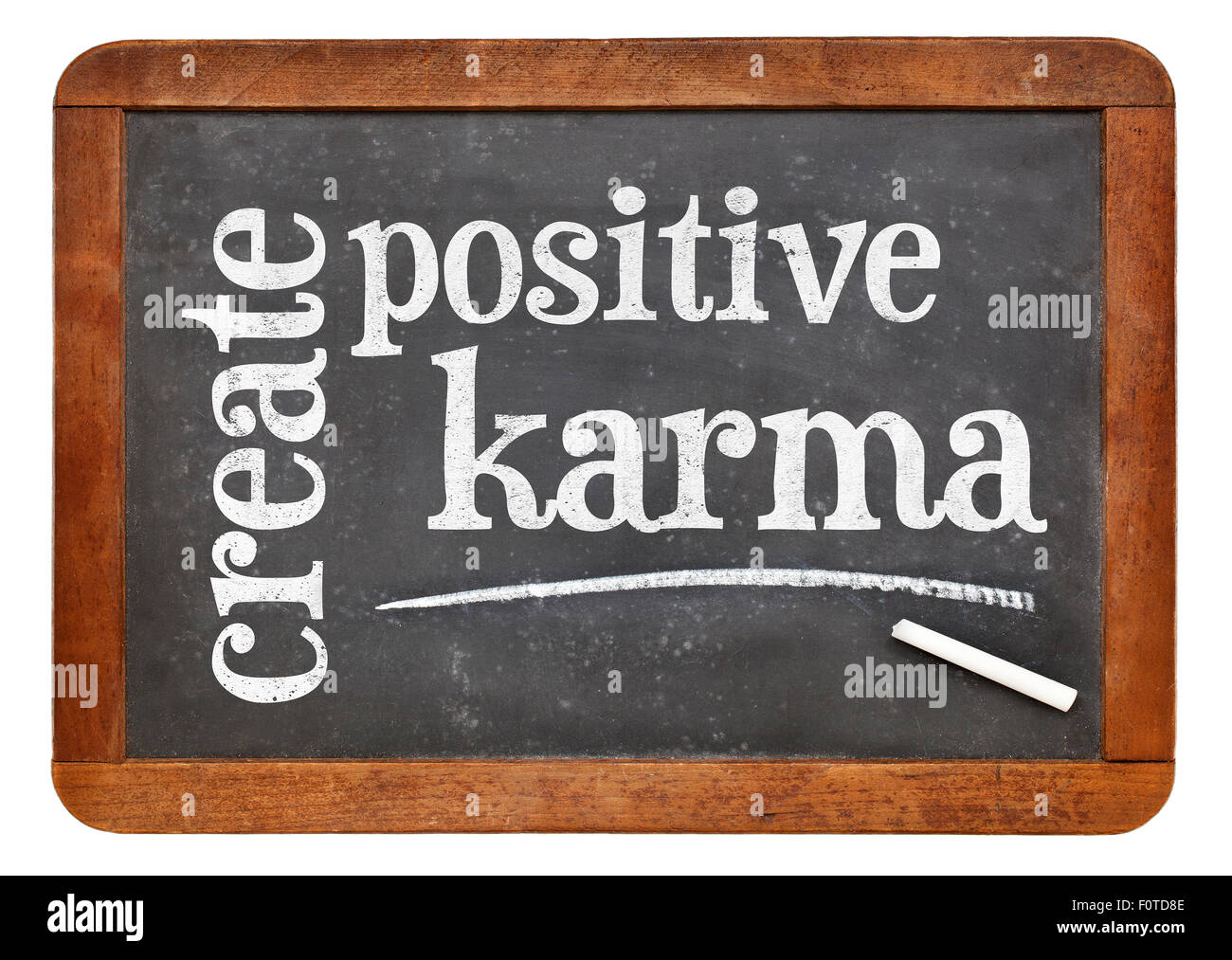 create positive karma - motivational text on a vintage slate blackboard ... create positive karma - motivational text on a vintage slate blackboard ...