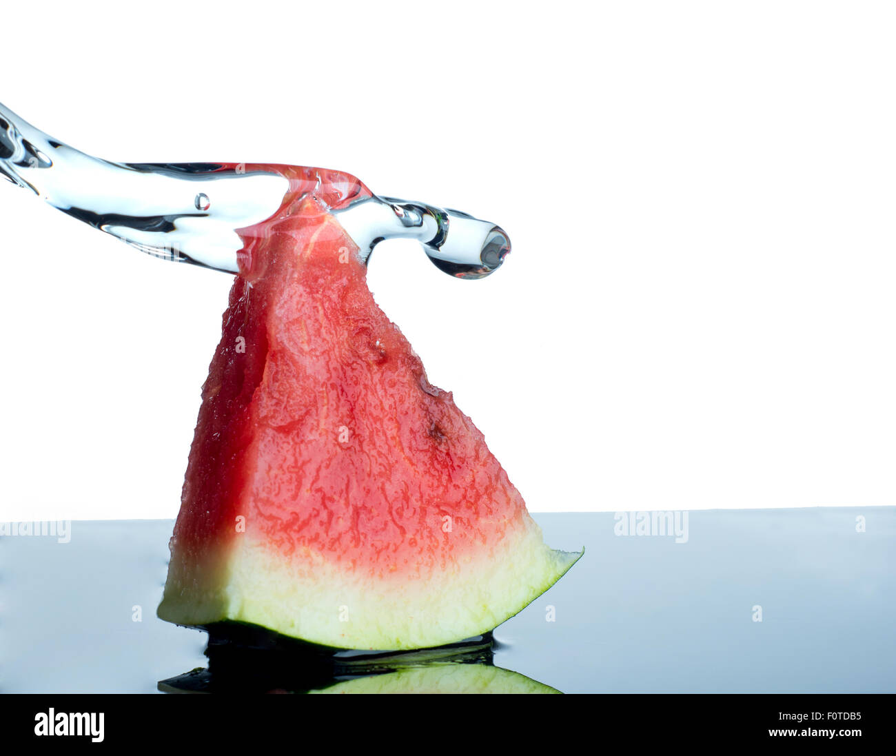 watermelon and water splash isolated on white Stock Photo - Alamy