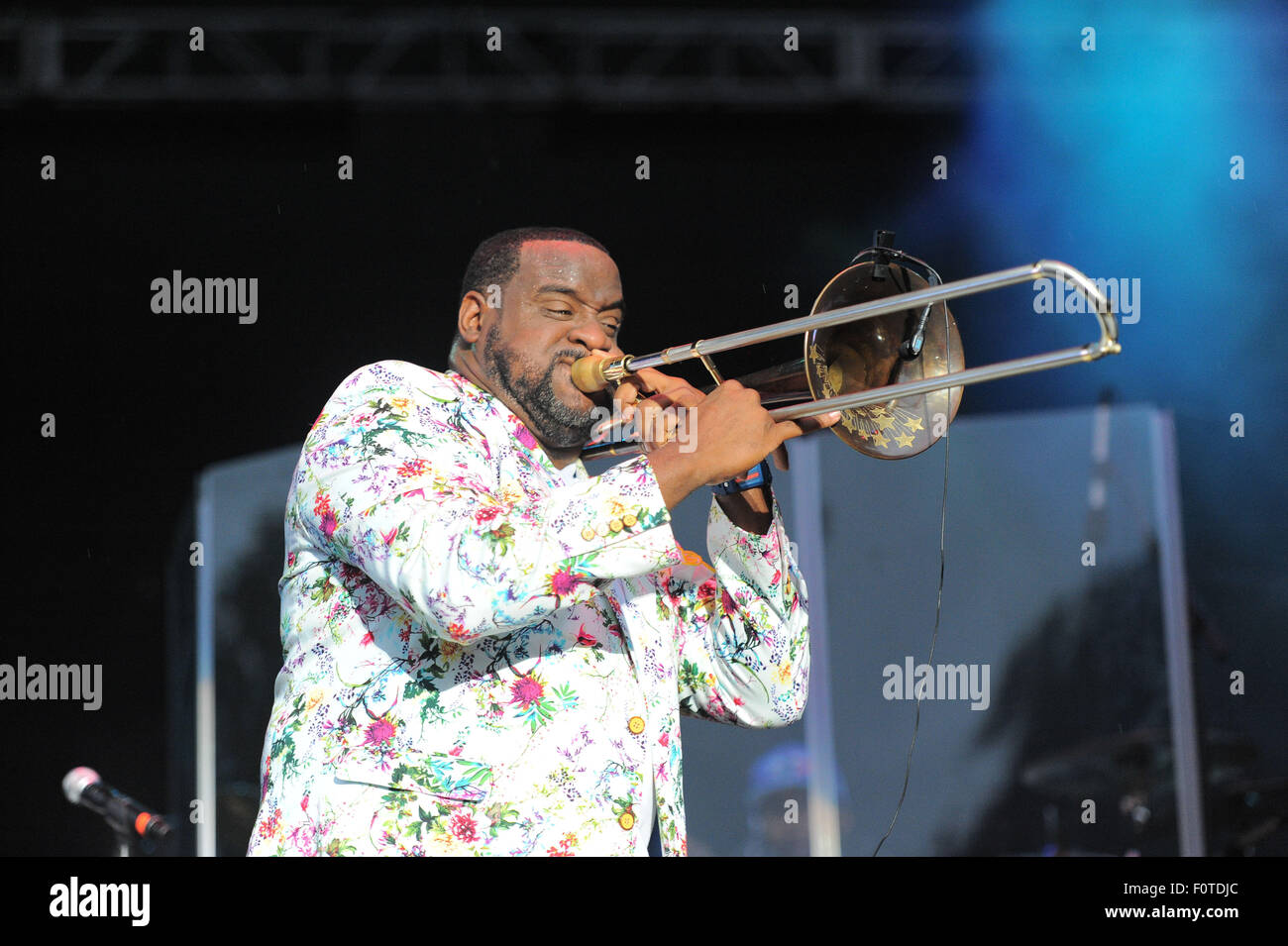 Philadelphia, Pennsylvania, USA. 20th Aug, 2015. Jazz trombonist, JEFF ...