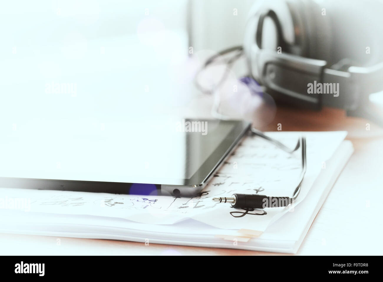 composing music concept with shallow DOF evenly matched jack of ...