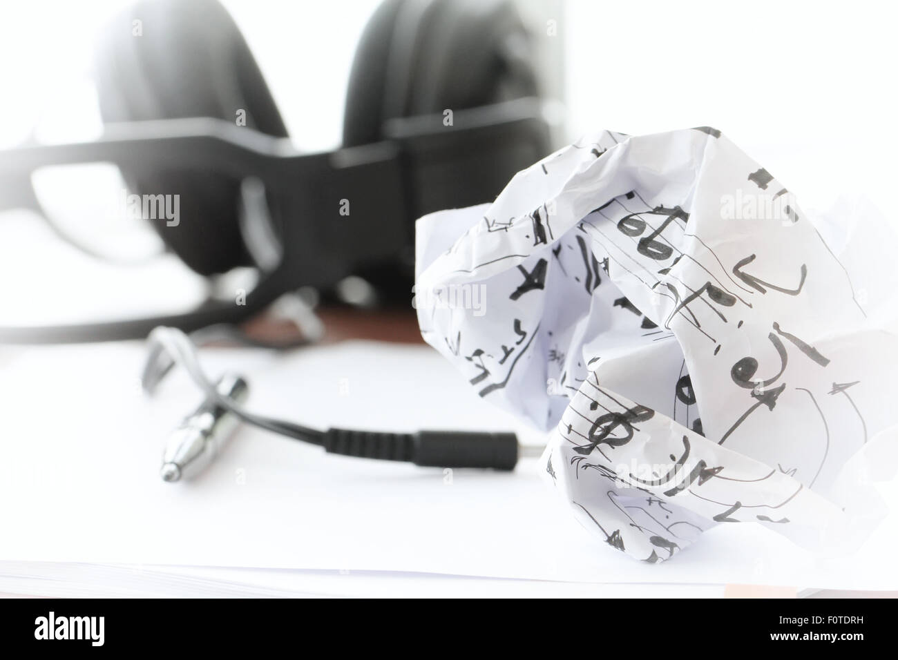 composing music concept with shallow DOF evenly matched jack of ...