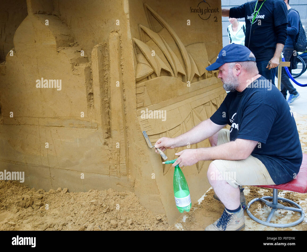 A sand sculpture calving famous landmarks on top five destinations of ...