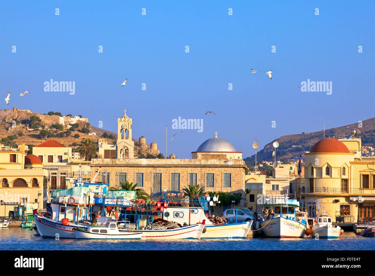Harbour At Pothia, Kalymnos, Dodecanese, Greek Islands, Greece, Europe ...