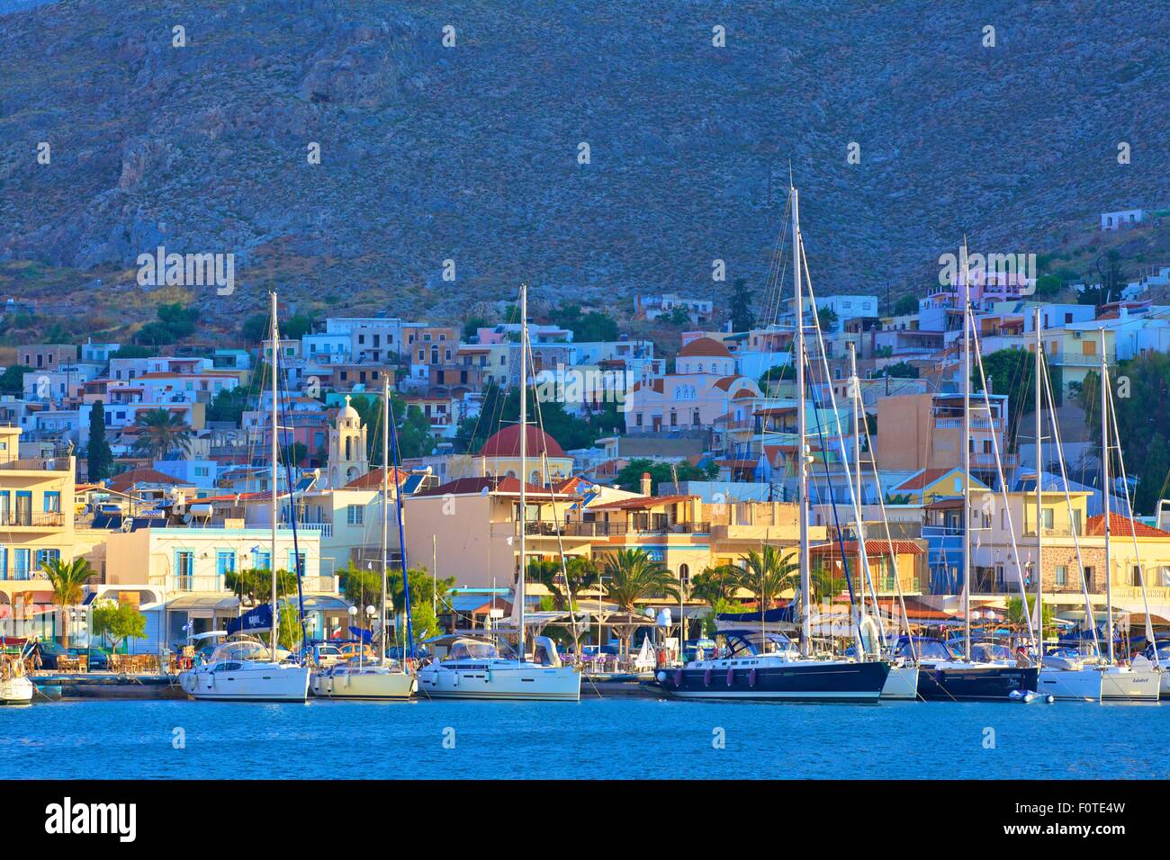 Harbour At Pothia, Kalymnos, Dodecanese, Greek Islands, Greece, Europe ...