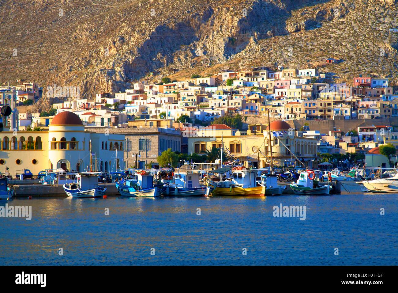 Harbour At Pothia, Kalymnos, Dodecanese, Greek Islands, Greece, Europe ...