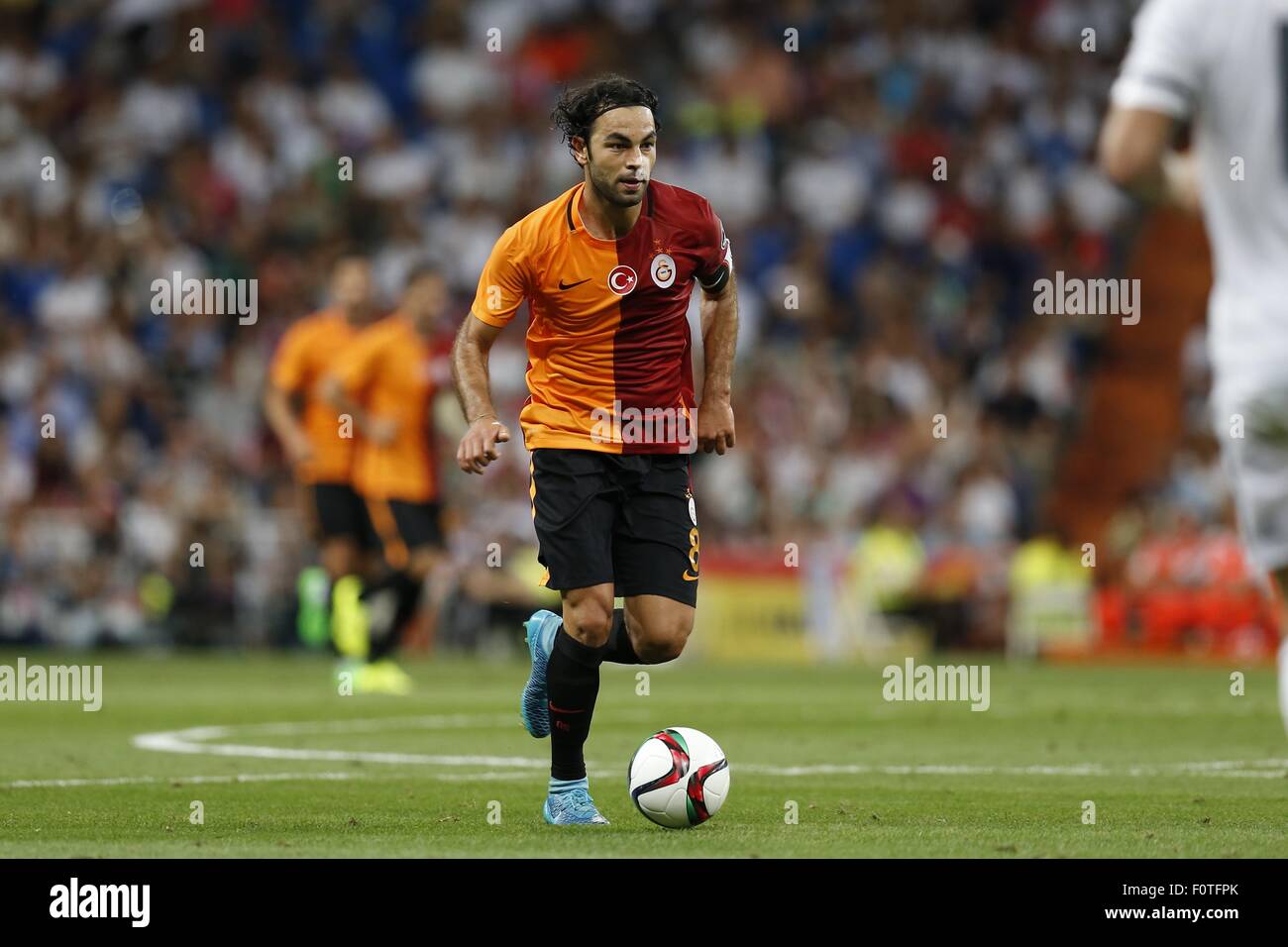 Madrid, Spain. 18th Aug, 2015. Selcuk Inan (Galatasaray) Football ...
