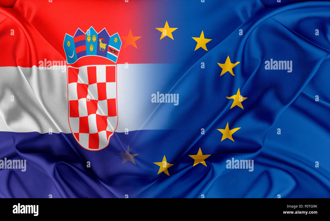 European Union and Croatia Stock Photo - Alamy