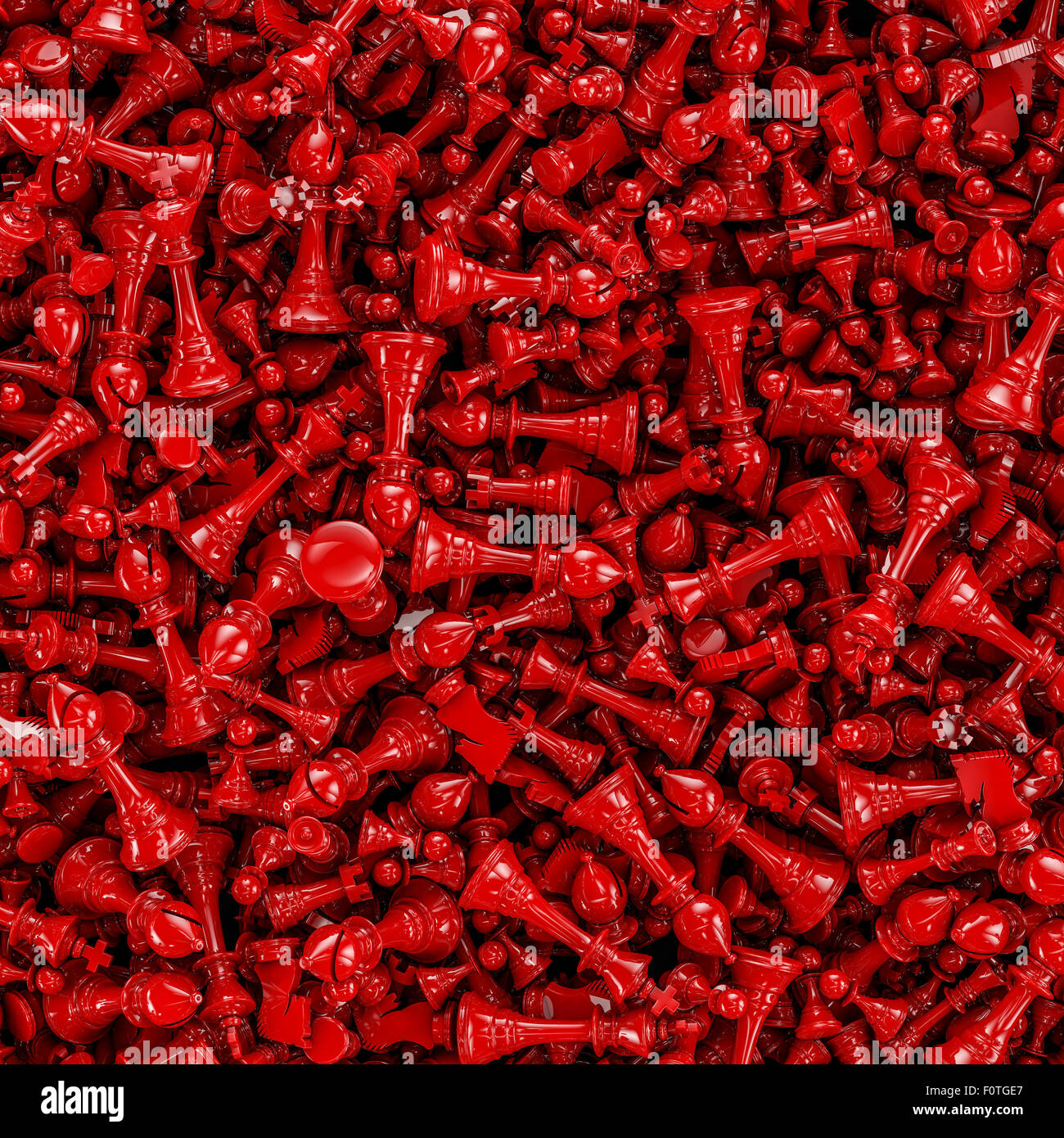 Red chess, 3D render of hundreds of red chess pieces Stock Photo - Alamy