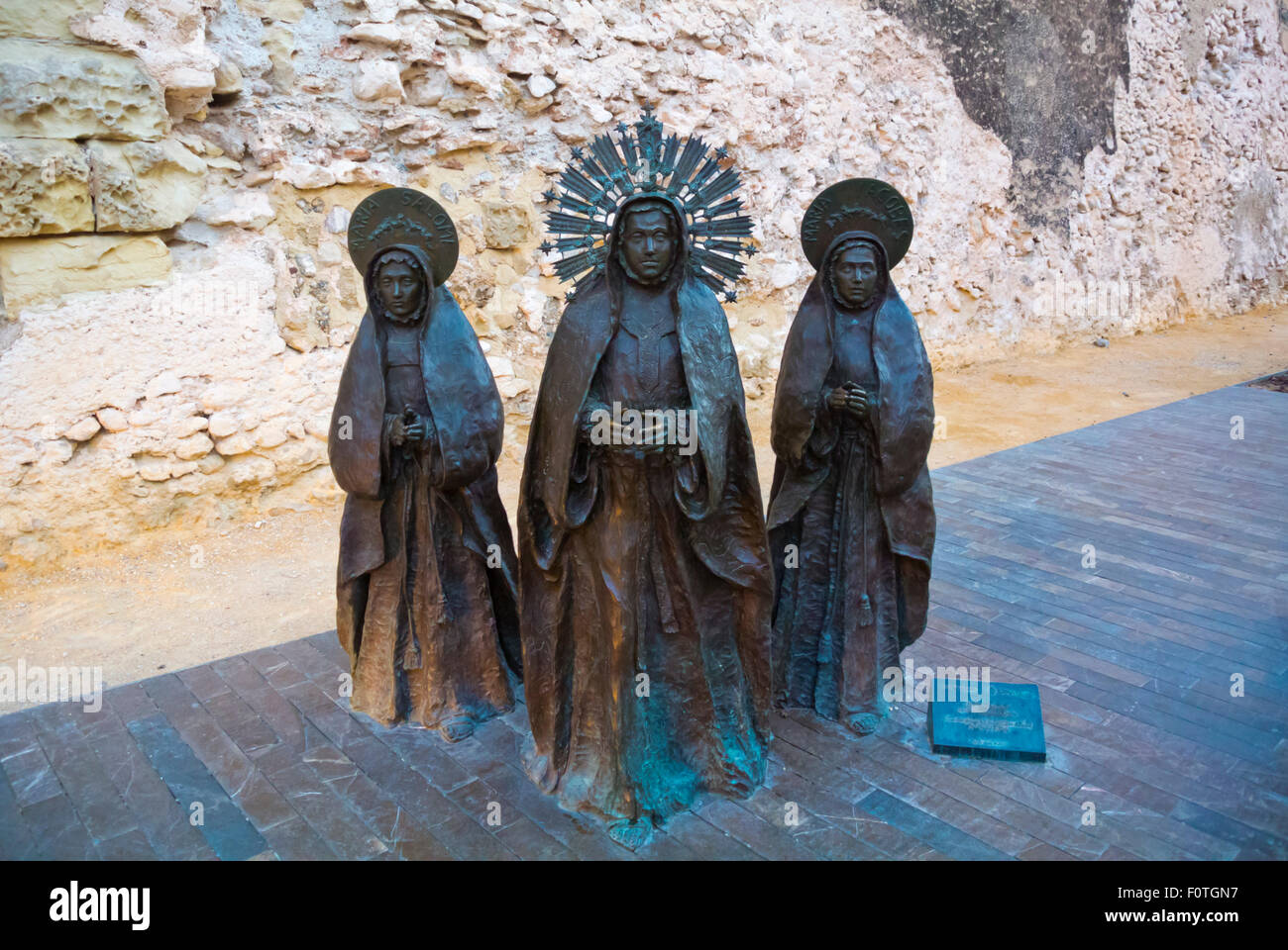 Las Tres Marias, the Three Marys, in front of Calahorra, old town ...