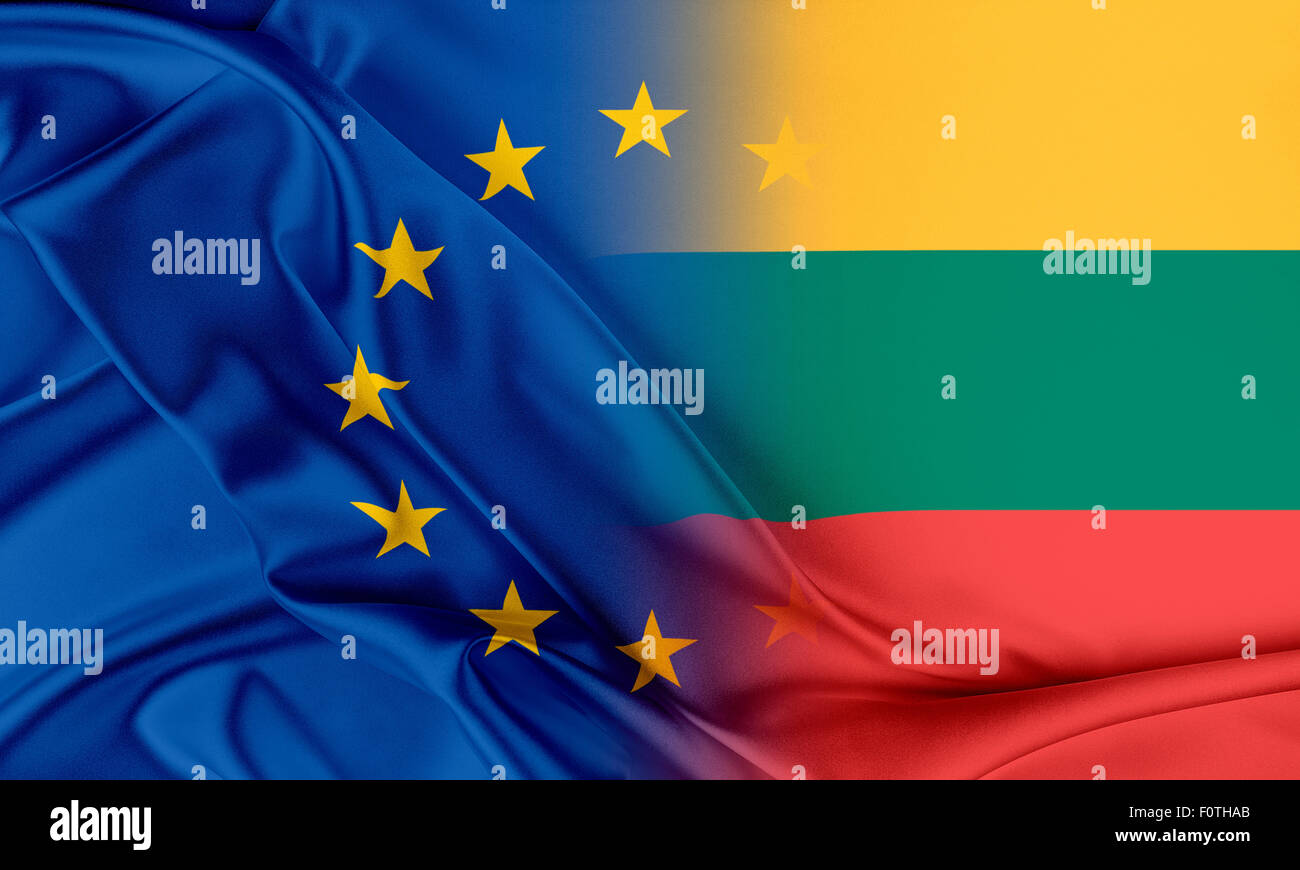 European union lithuania flag hi-res stock photography and images - Alamy