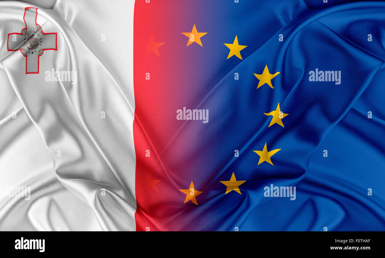 Flag malta eu flag european hi-res stock photography and images - Alamy