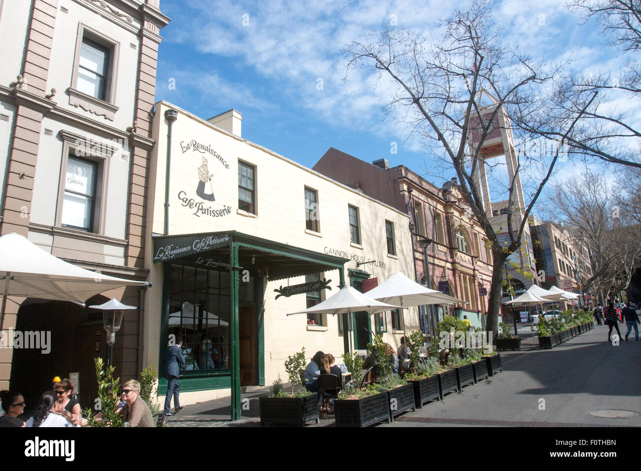 the historic Rocks area of Sydney city centre along Argyle street ...