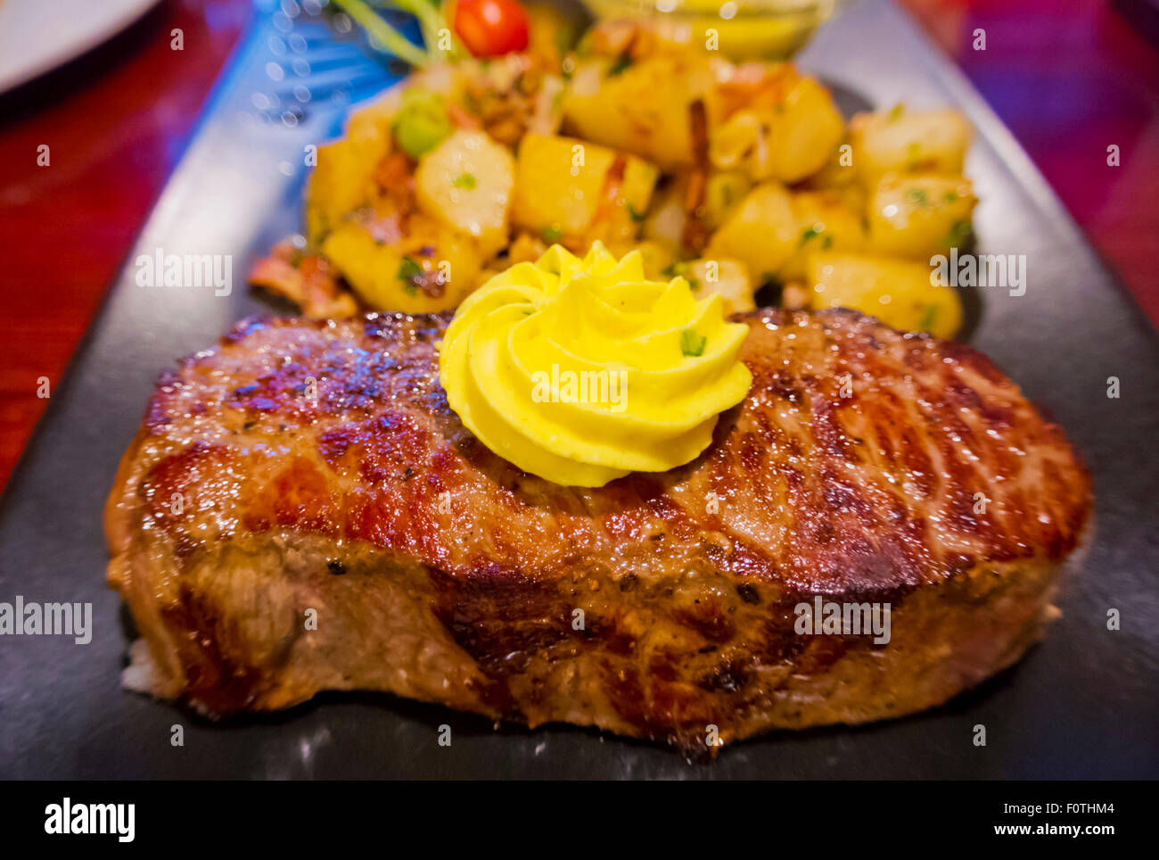 Szurke Marha Hatszin, traditional Hungarian entrecote beefsteak ...