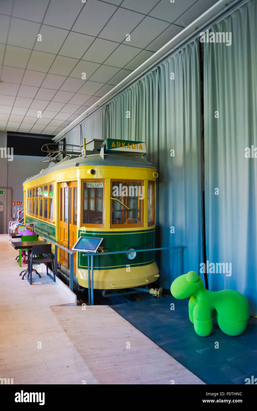 Library, inside Korjaamo, cultural centre in former tram depot, Töölö ...