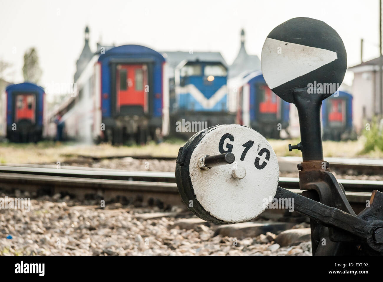 Hand operated traffic sign hi-res stock photography and images - Alamy
