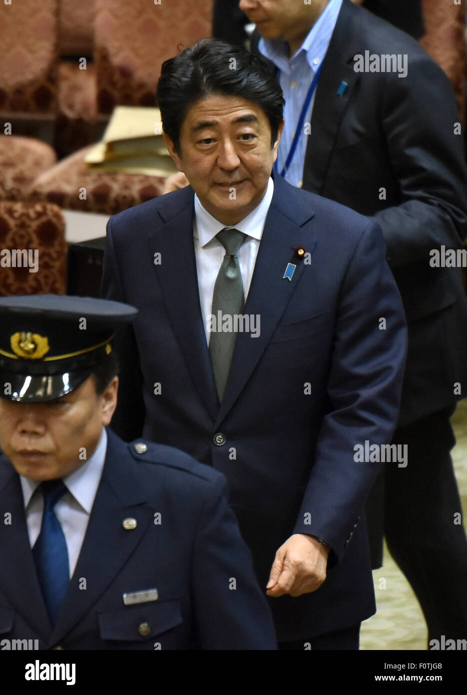 Tokyo, Japan. 21st Aug, 2015. Japan's Prime Minister Shinzo Abe at the ...