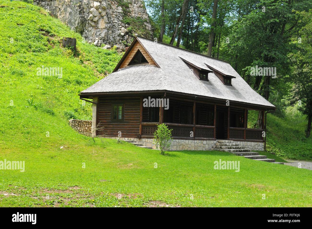 Old wooden traditional Romanian house Stock Photo - Alamy