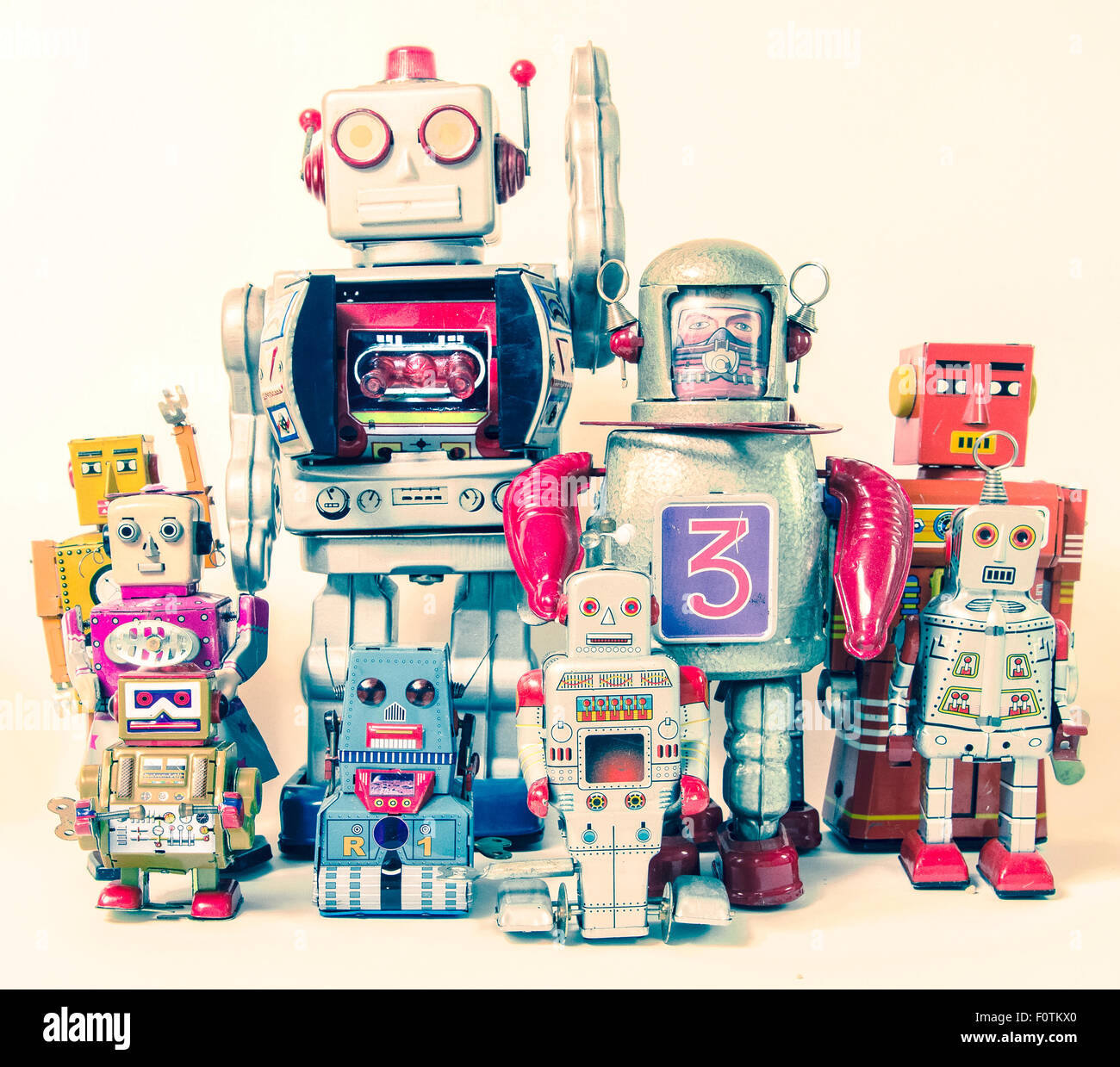 Vintage robot toys team hi-res stock photography and images - Alamy