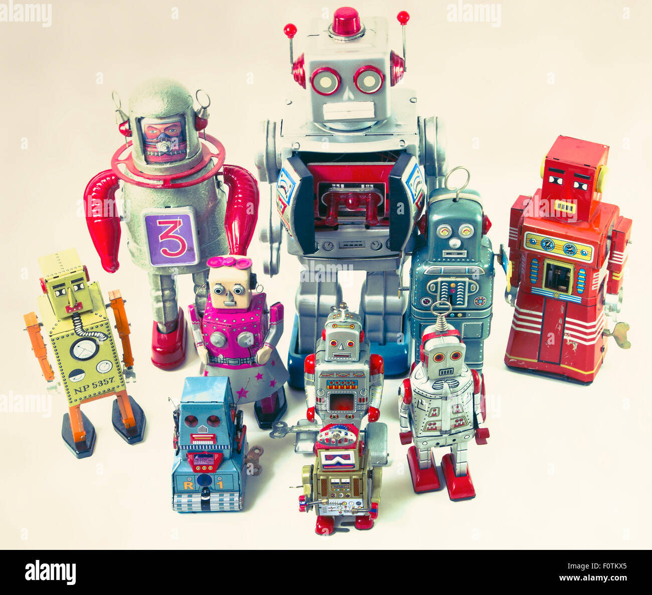 Vintage robot toys team hi-res stock photography and images - Alamy