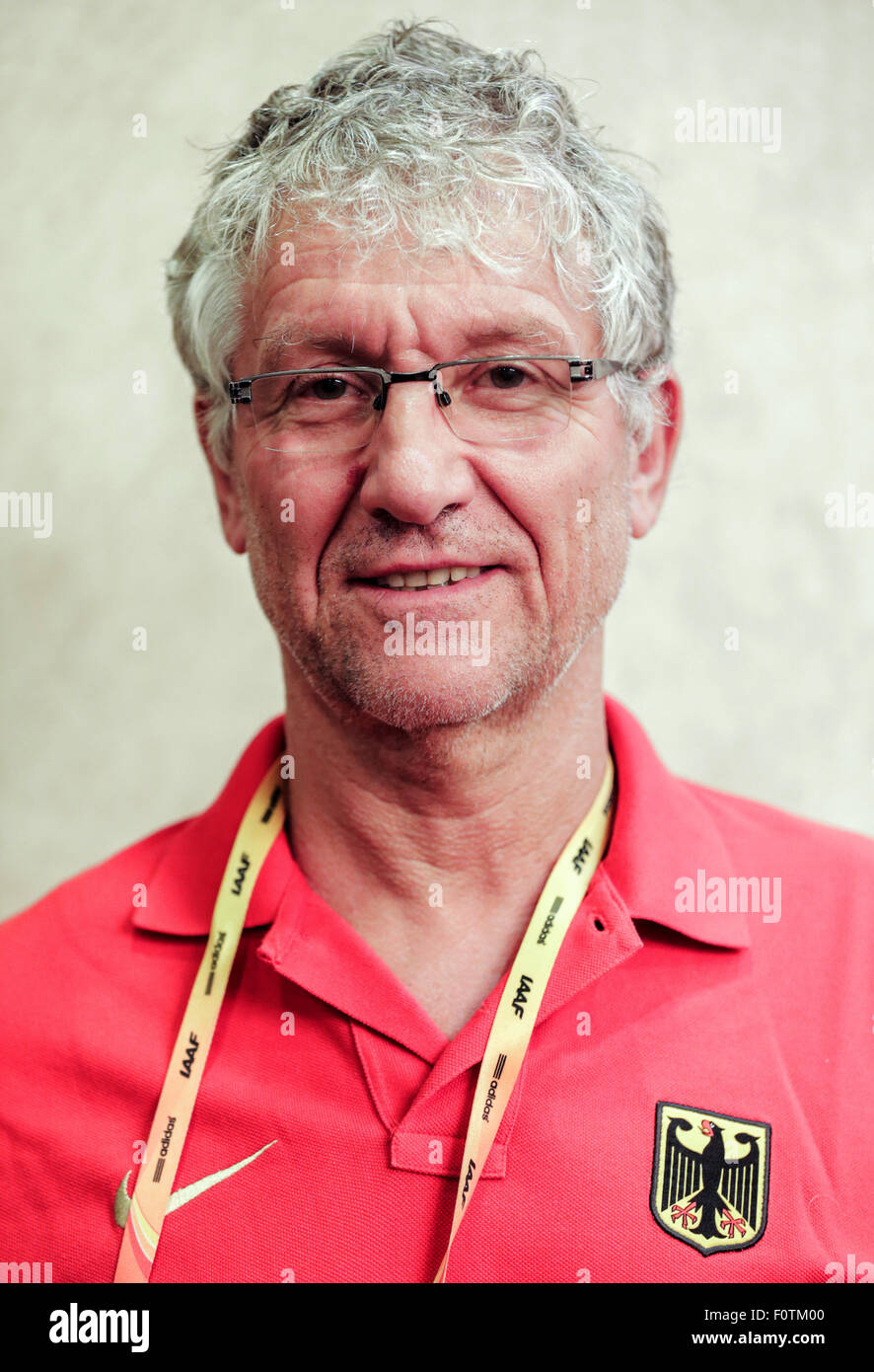 Beijing, China. 21st Aug, 2015. Helmut Schreiber, team physician of the ...