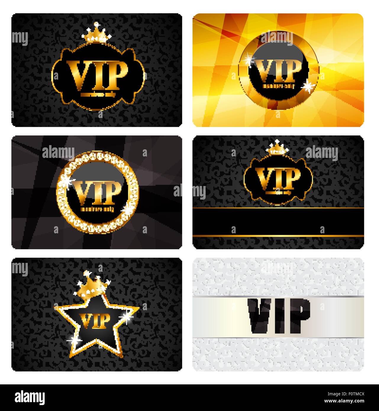 VIP Members Card Set Vector Illustration Stock Vector Image & Art - Alamy