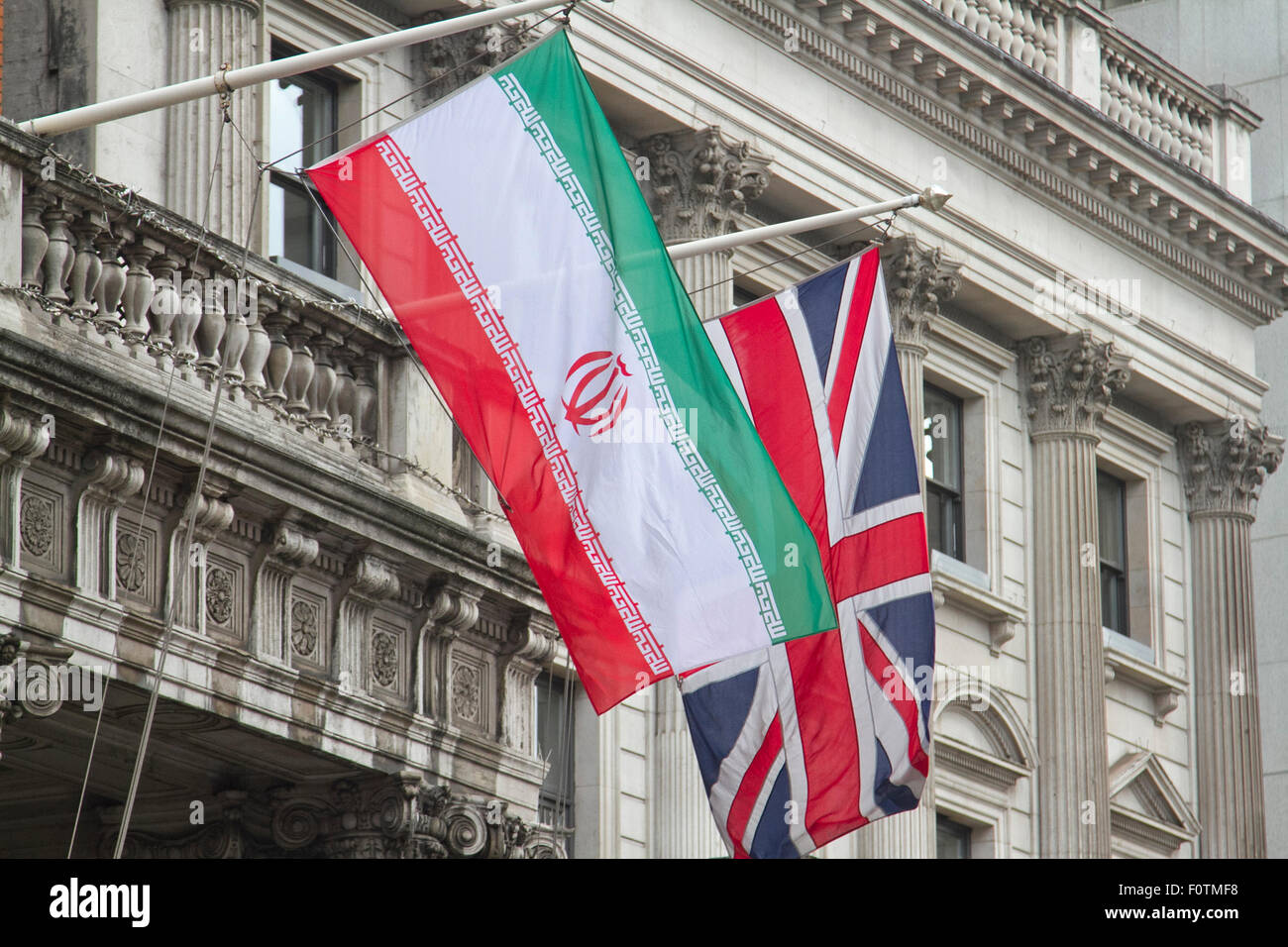 London,UK. 21st August 2015. The embassy of the Islamic Republic of ...