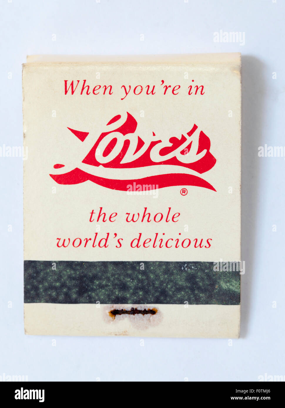 Vintage American Matchbook advertising Love's Restaurant Stock Photo ...