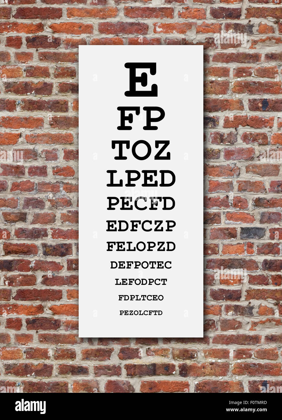 Eye test chart hi-res stock photography and images - Alamy