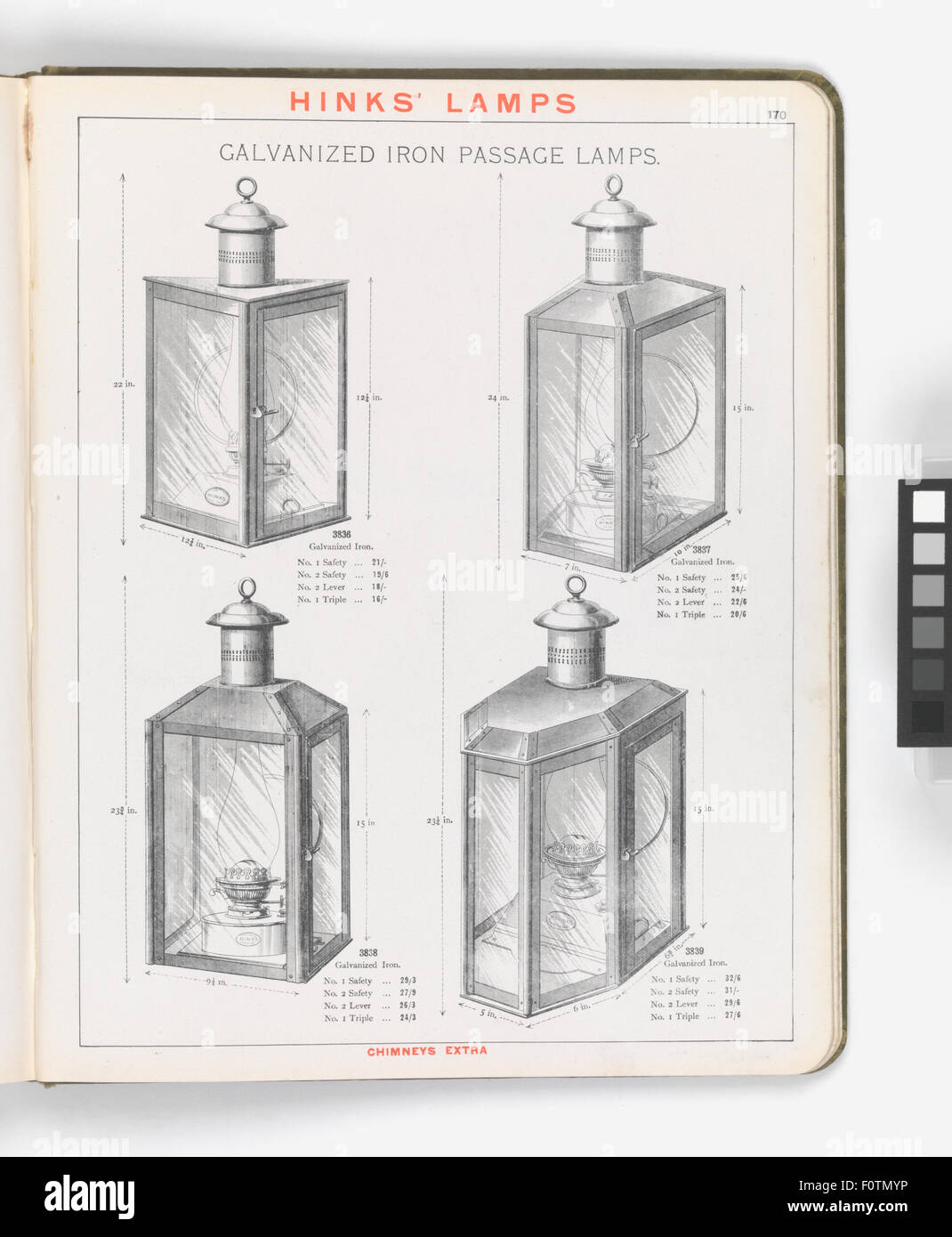Page from 'Hinks Lamps' catalogue Stock Photo - Alamy