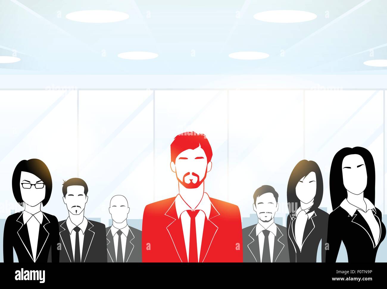 Business people men group one woman Stock Vector Images - Alamy