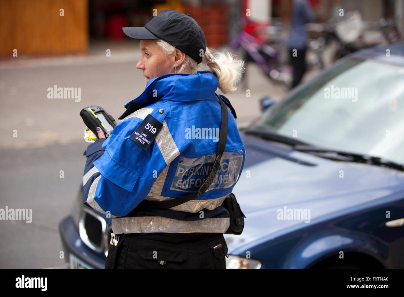 Civil Enforcement Officer on parking duty on Great Yarmouth street ...