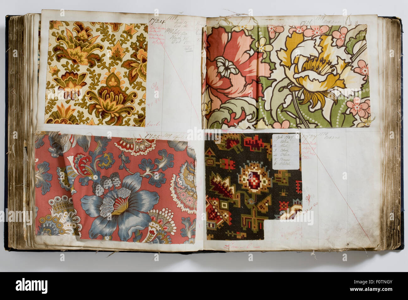 Pages a book of textile samples hi-res stock photography and images - Alamy