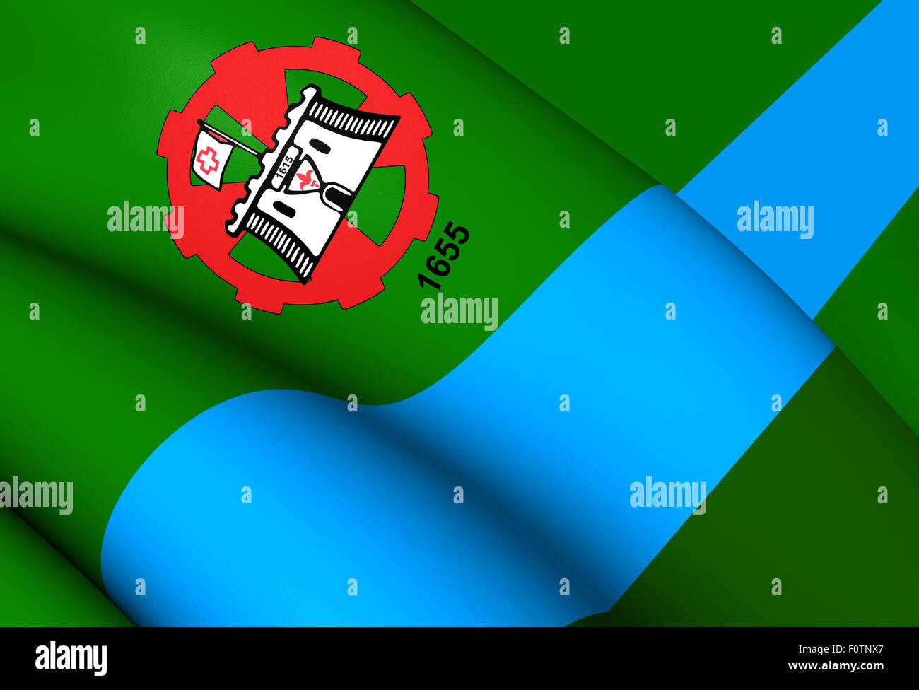 Flag of Jundiai, Brazil. Close Up Stock Photo - Alamy