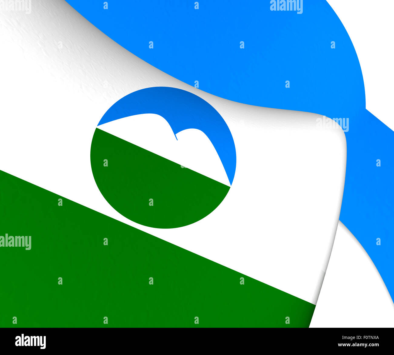 Flag of Kabardino-Balkar Republic, Russia. Close Up Stock Photo - Alamy