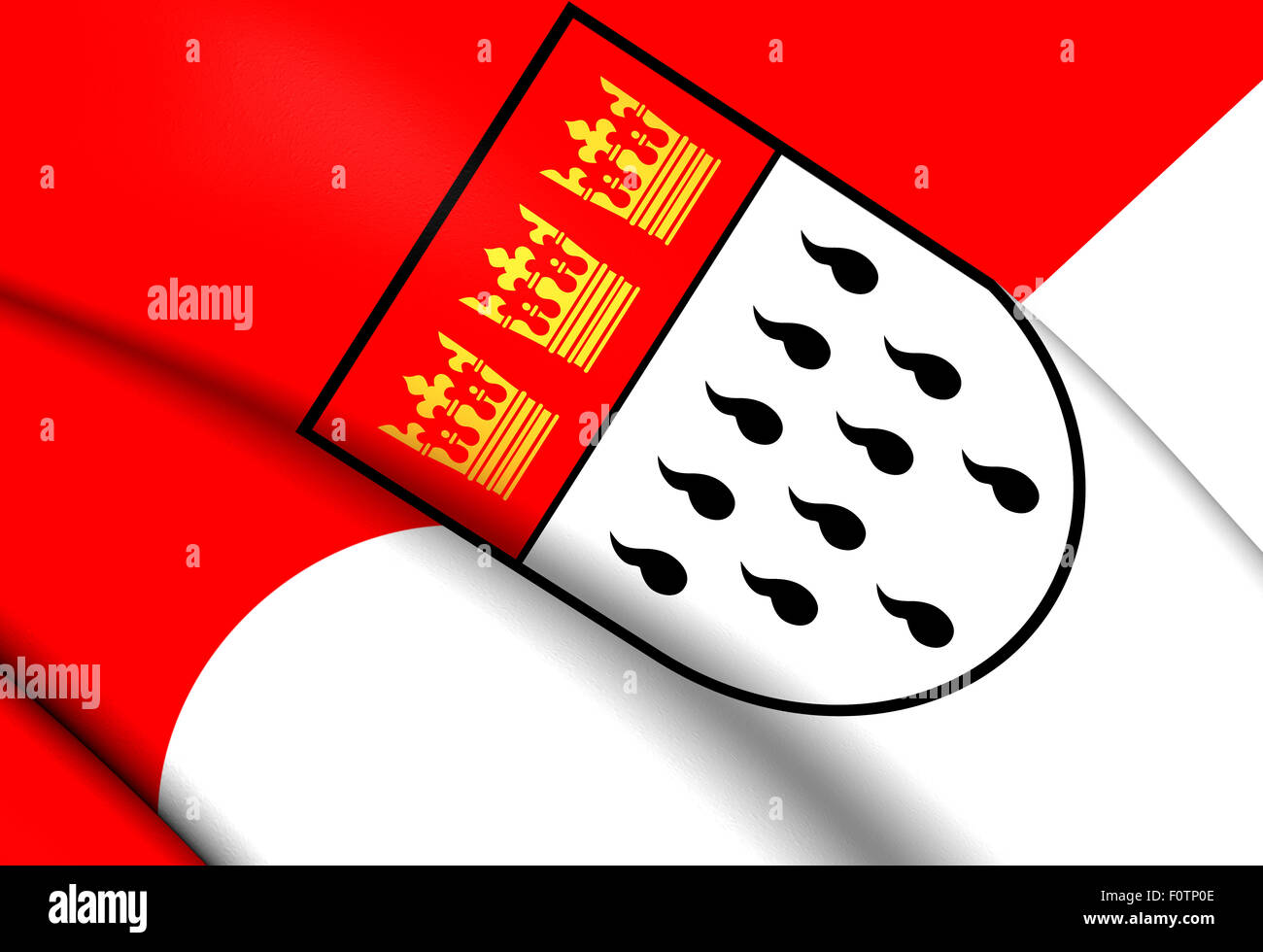 3D Flag of the Cologne, Germany. Close Up Stock Photo - Alamy