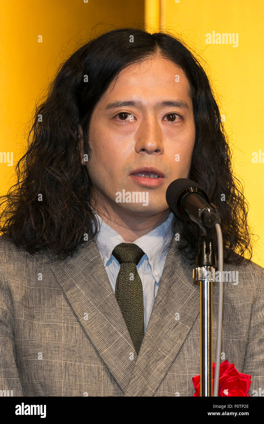 Tokyo, Japan. 21 Aug, 2015. Japanese comedian Naoki Matayoshi speaks ...
