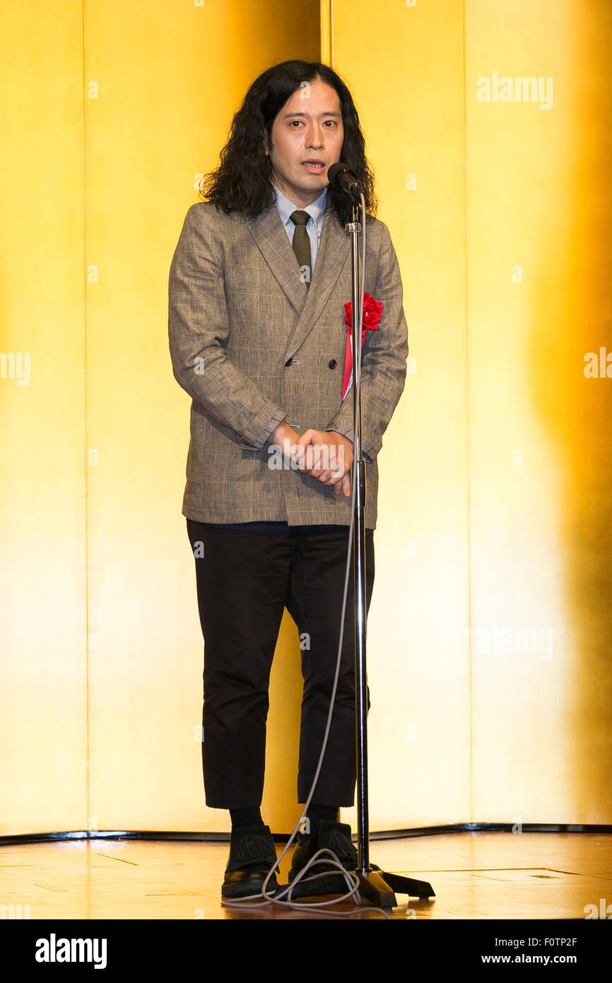 Tokyo, Japan. 21 Aug, 2015. Japanese comedian Naoki Matayoshi speaks ...
