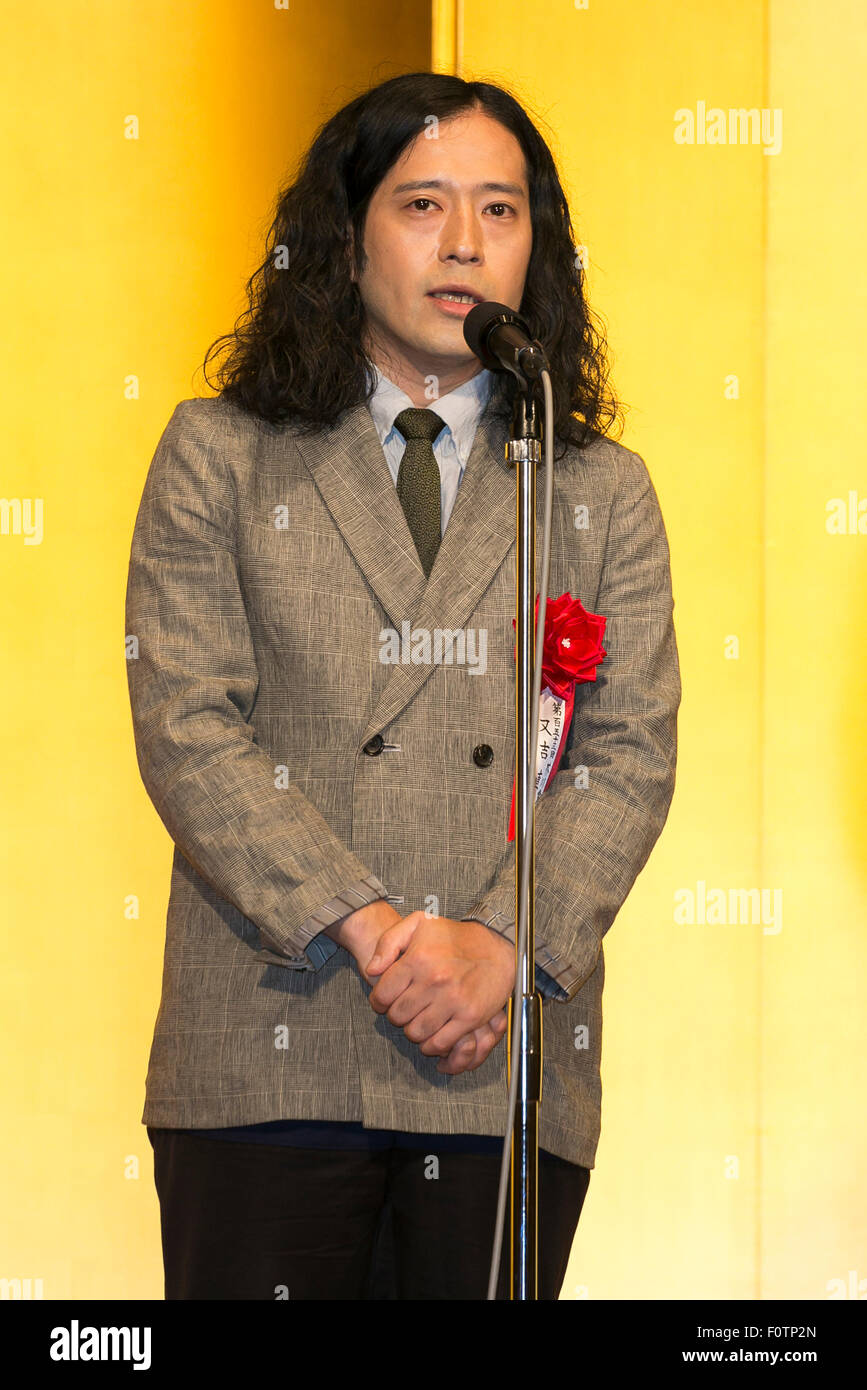 Tokyo, Japan. 21 Aug, 2015. Japanese comedian Naoki Matayoshi speaks ...