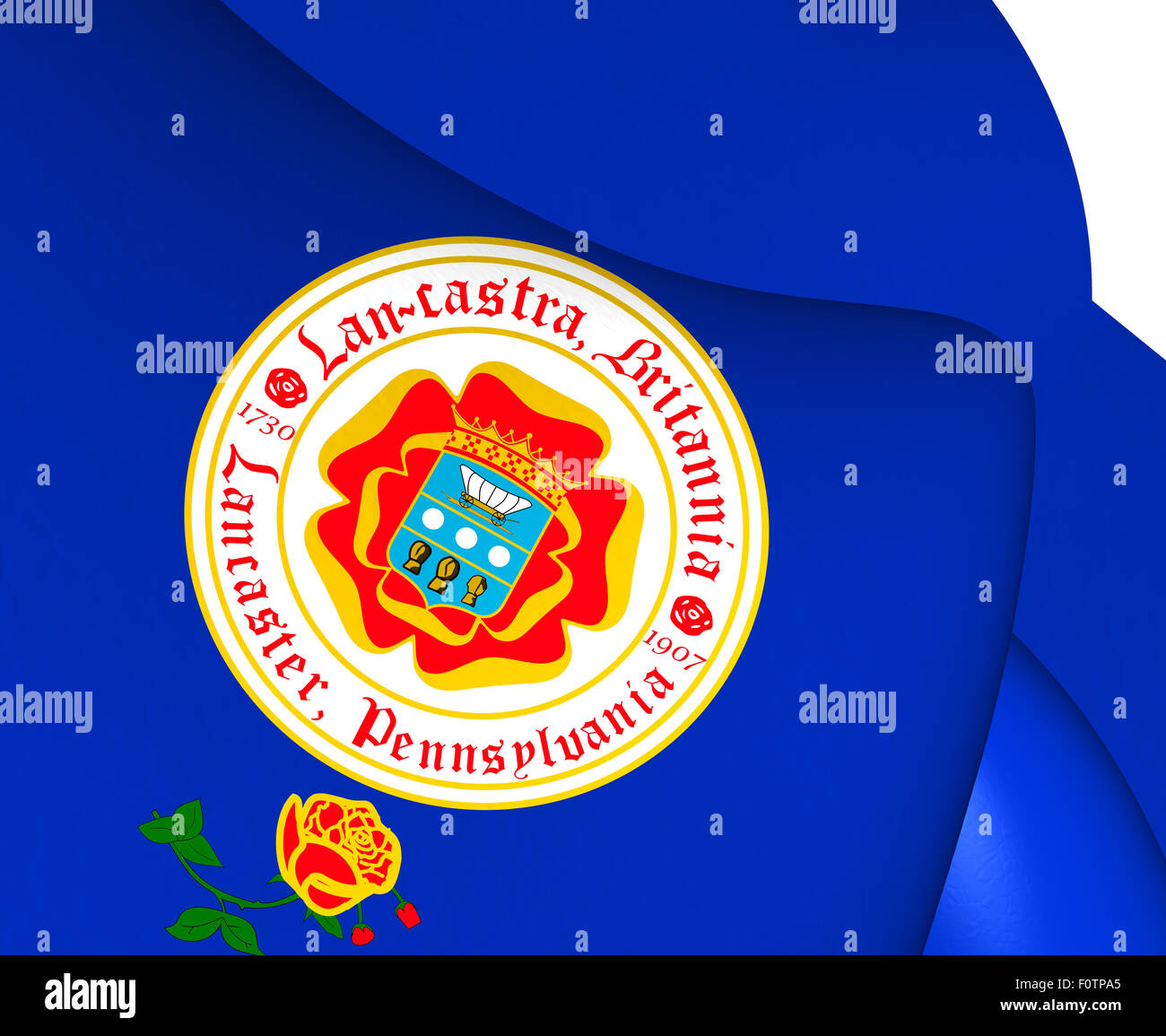 Flag of Lancaster, USA. Close Up Stock Photo - Alamy