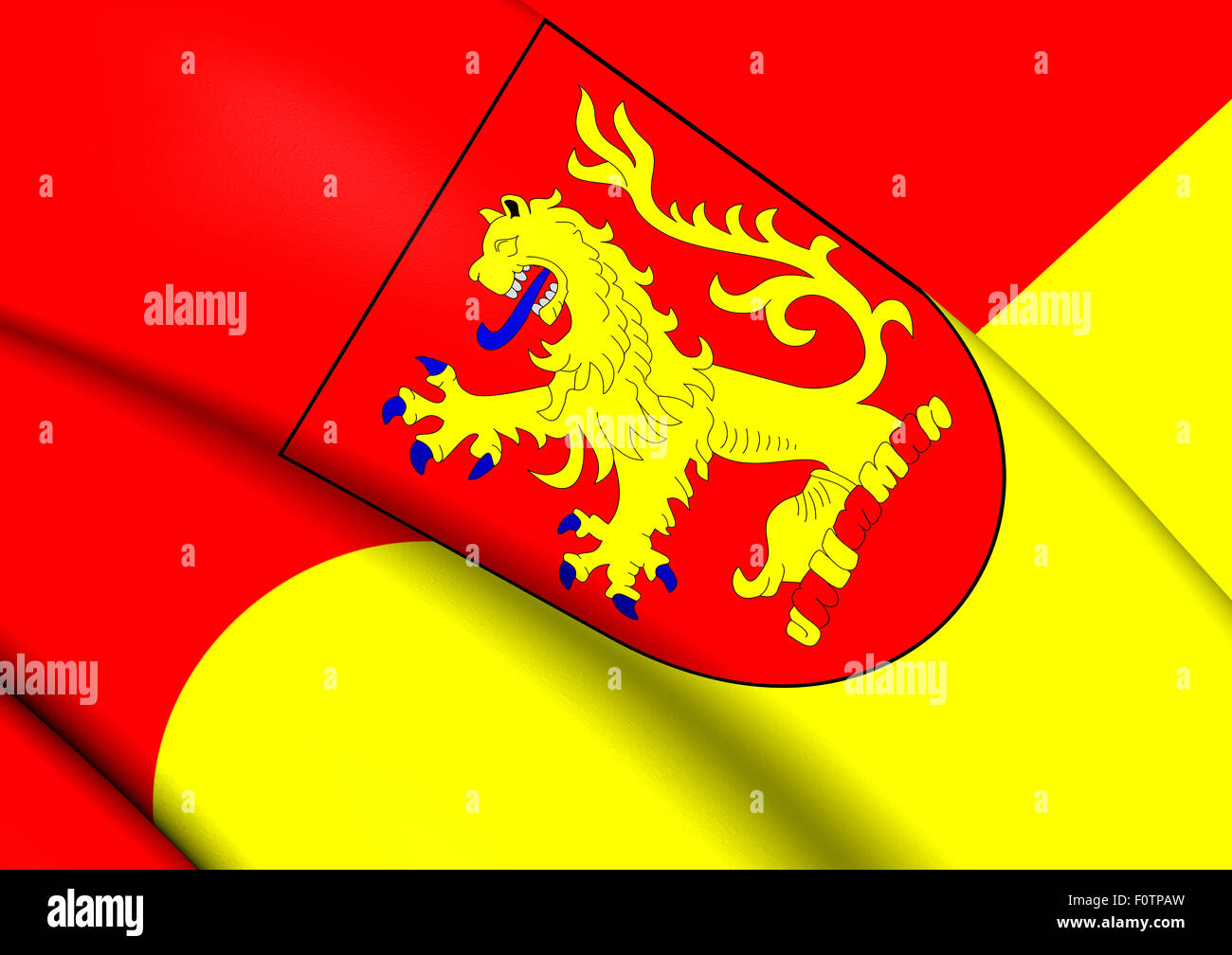 3D Flag of the Langenhagen, Germany. Close Up Stock Photo - Alamy