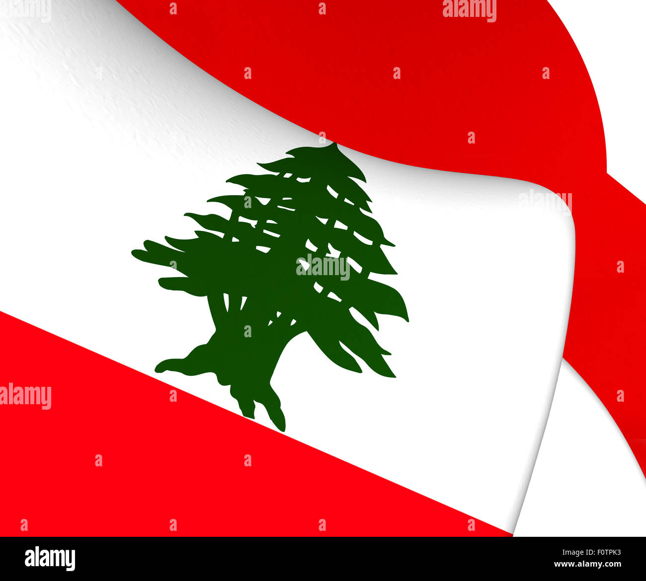 Flag of Lebanon. Close Up Stock Photo - Alamy