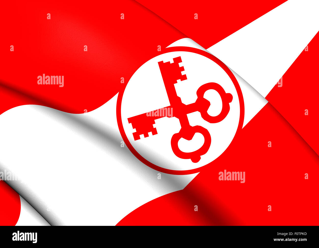 3D Flag of the Leiden, Netherlands. Close Up Stock Photo - Alamy