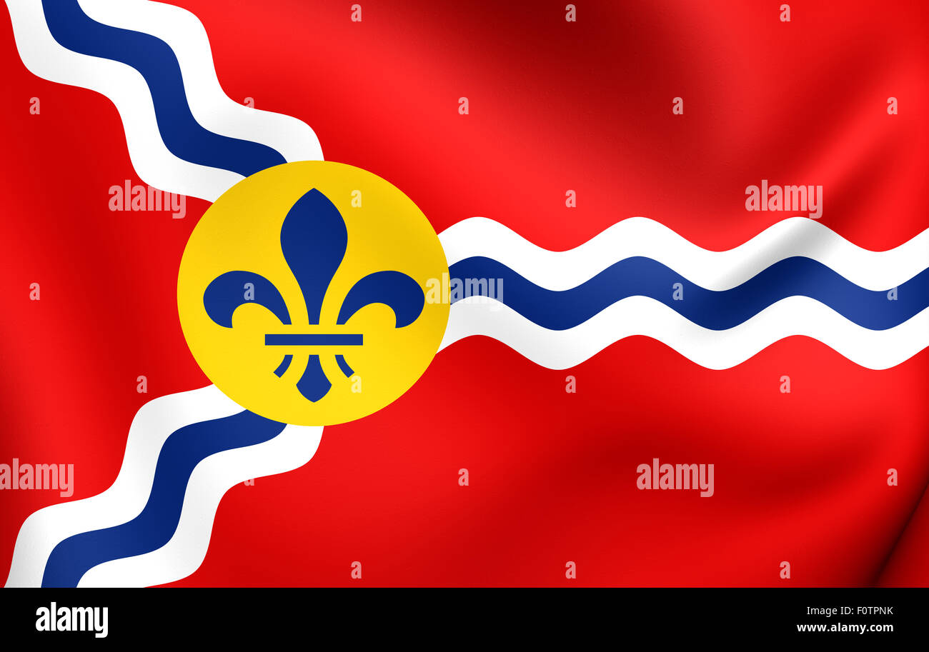 Flag of St. Louis, USA. Close Up Stock Photo - Alamy