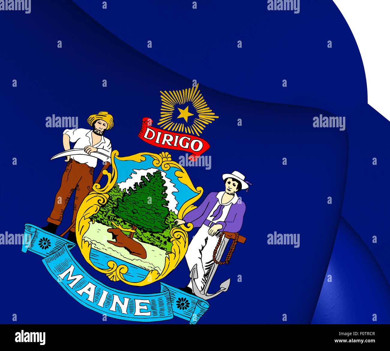 Maine state flag hi-res stock photography and images - Alamy