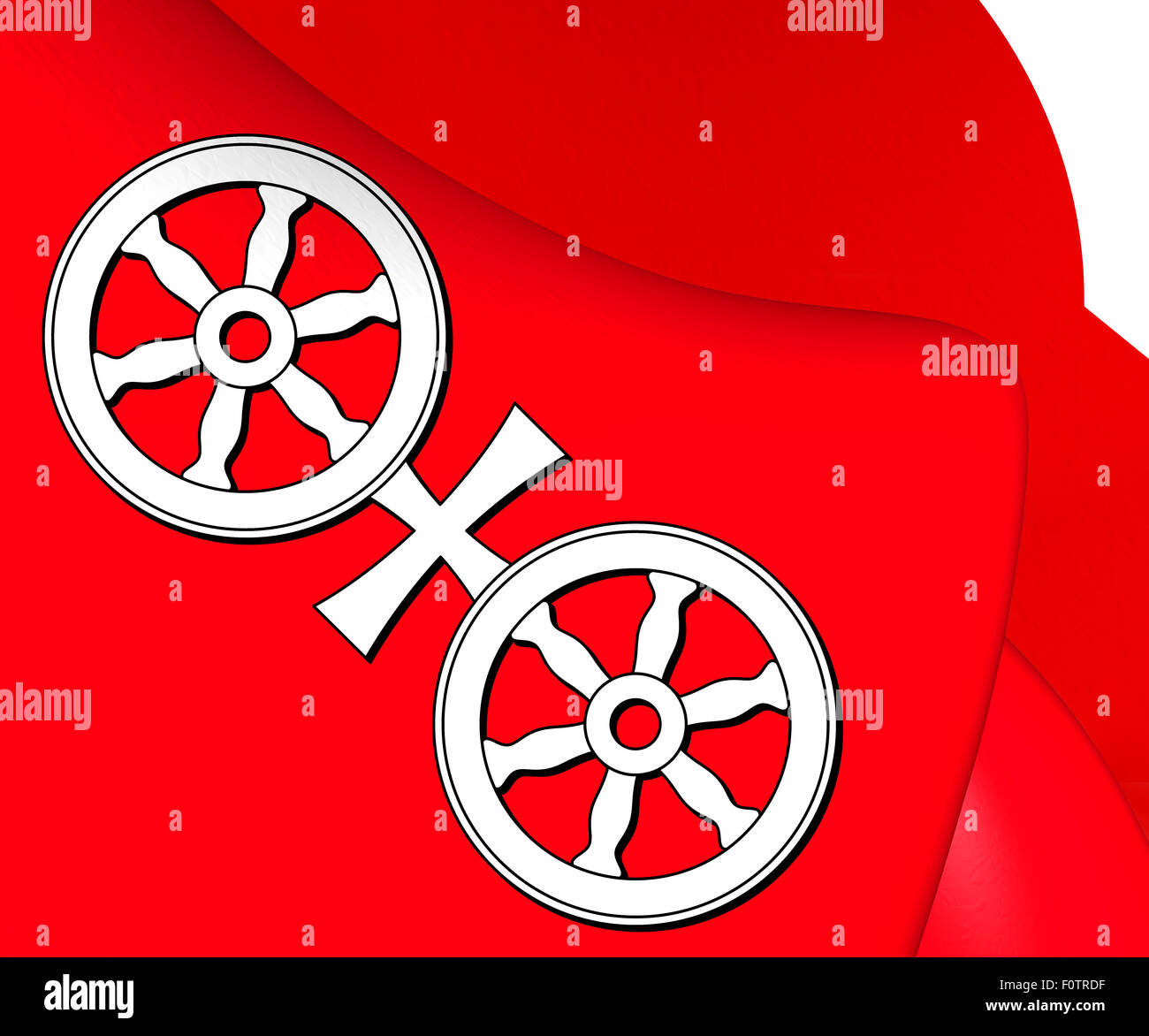 Flag of Mainz, Germany. Close Up Stock Photo - Alamy