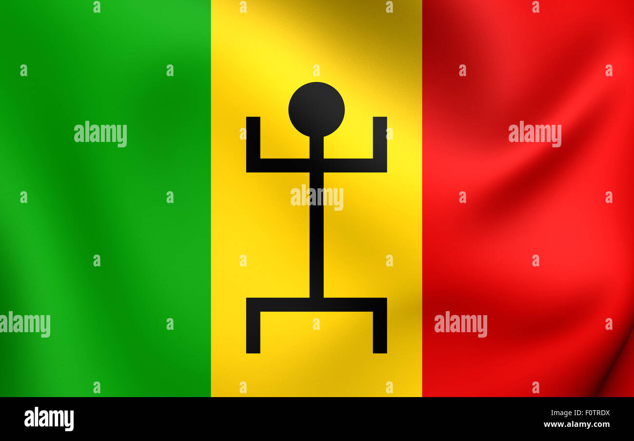 3D Flag of the Mali Federation (1959-1961). Close Up Stock Photo - Alamy