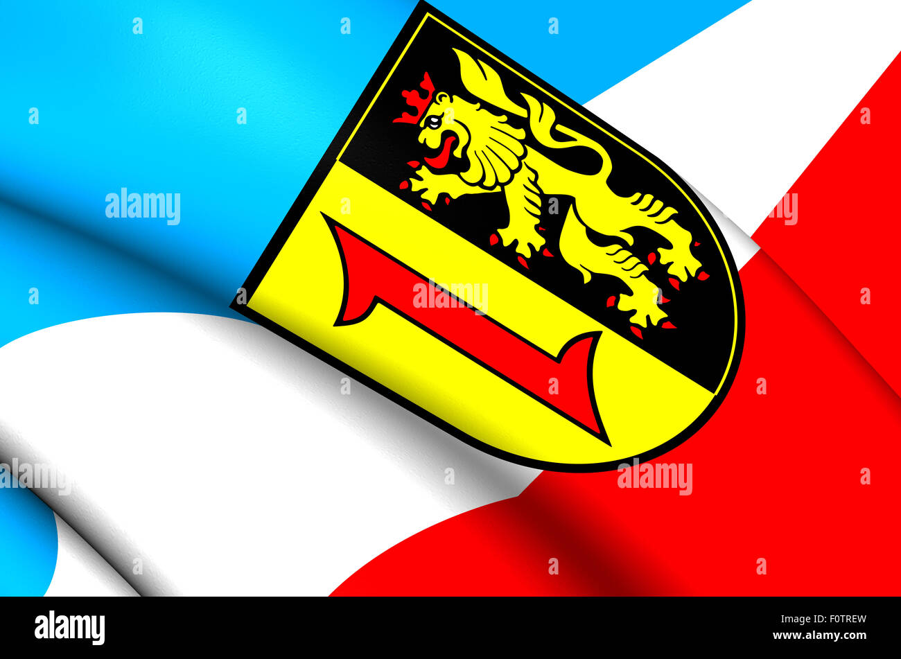 3D Flag of the Mannheim, Germany. Close Up Stock Photo - Alamy