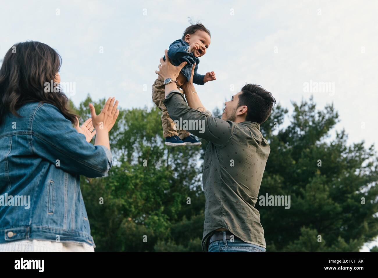 Father Lifting His Son High Resolution Stock Photography and Images - Alamy